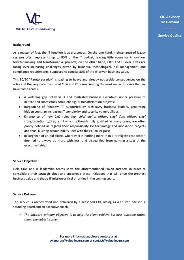 CIO advisory English | PDF