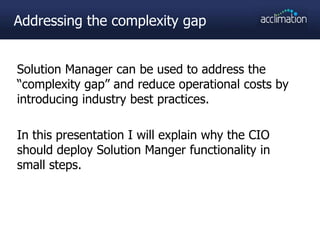 SAP Solution Manager for CIOs | PPT