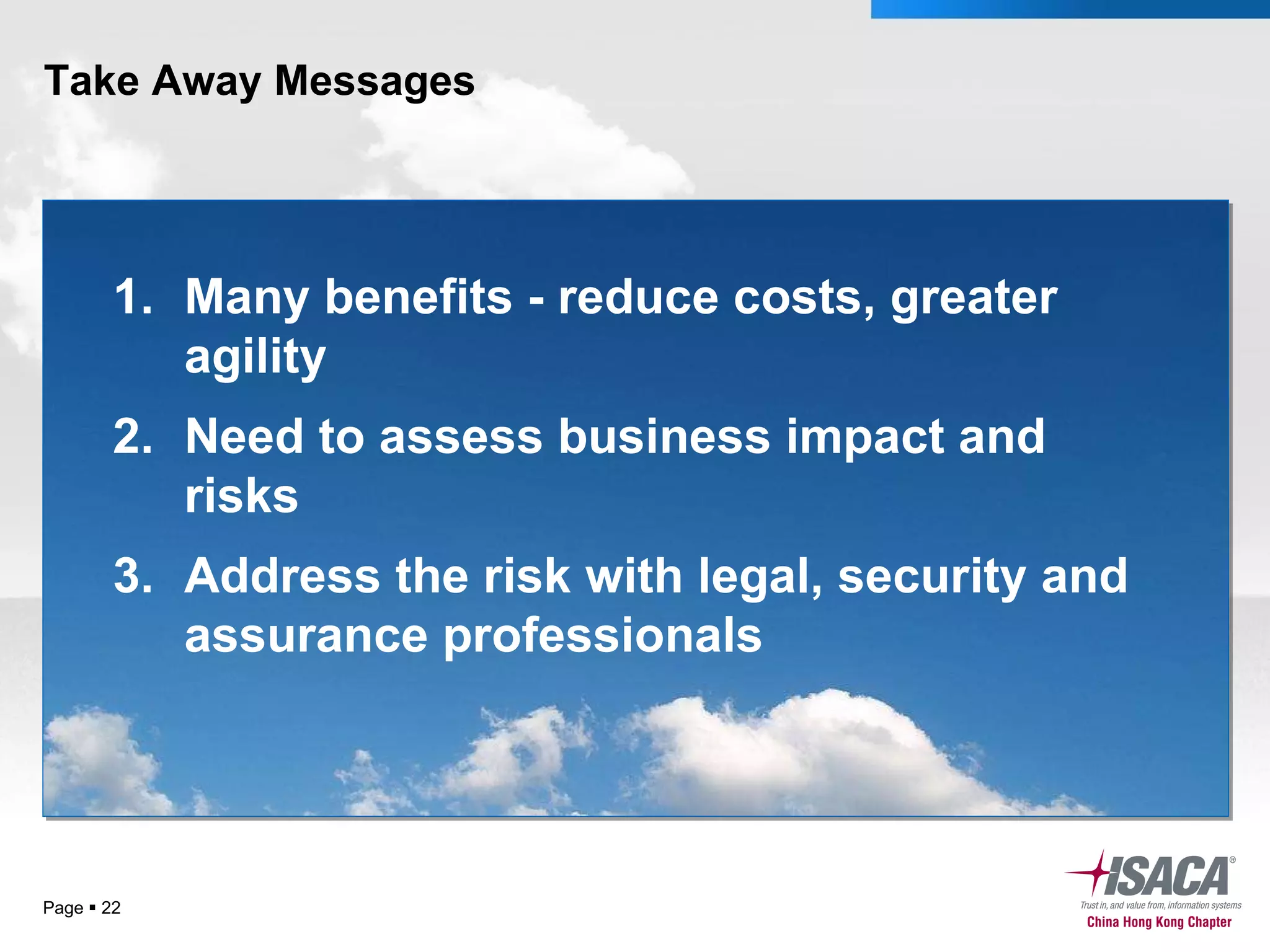 Cloud Computing - Benefits and Risks | PPT