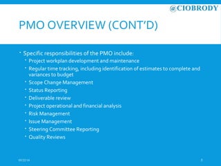 @CIOBRODY PMO Methodology Overview | PPT | Human Resources | Business