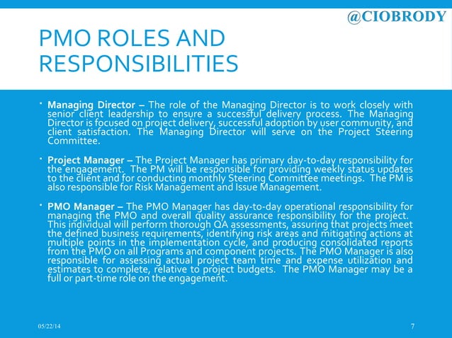 @CIOBRODY PMO Methodology Overview | PPT | Human Resources | Business