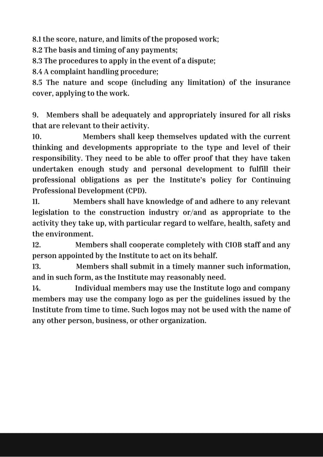 CIOB RULES AND REGULATIONS OF PROFESSIONAL CONDUCT AND COMPETENCE.pdf