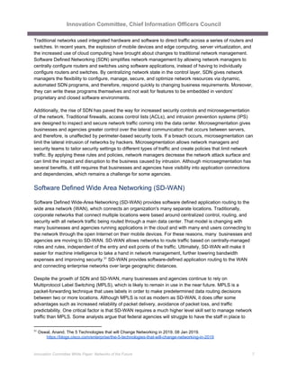 CIO Council's White Paper: Networks of the Future | PDF