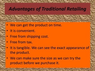 Traditional shopping vs online shopping | PPTX