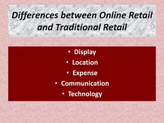 Traditional shopping vs online shopping | PPTX