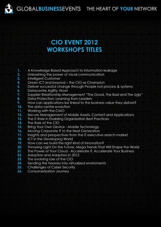 Cio event oct 2012 | PDF