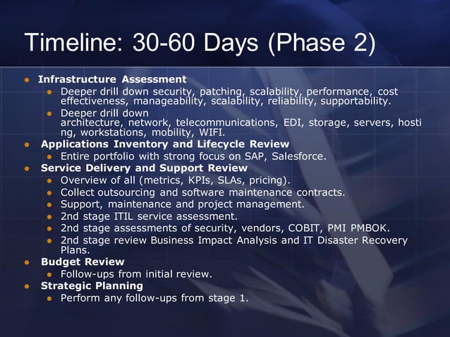 SMB CIO First 90 Days Plan Example | PDF | Human Resources | Business