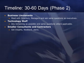 SMB CIO First 90 Days Plan Example | PDF