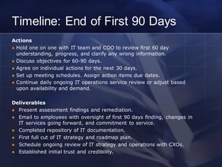 SMB CIO First 90 Days Plan Example | PDF