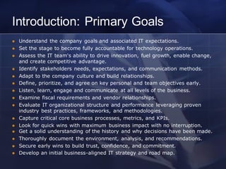 SMB CIO First 90 Days Plan Example | PDF