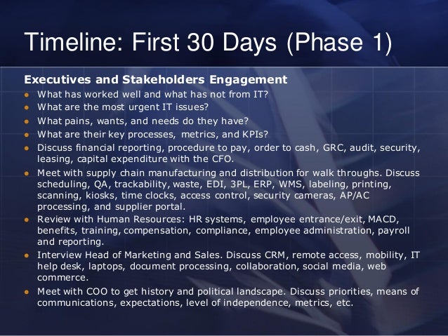Cio first 90 day plan with templates - emgast