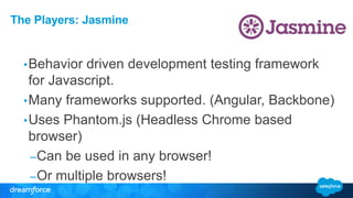 Ci of js and apex using jasmine, phantom js and drone io df14 | PPT