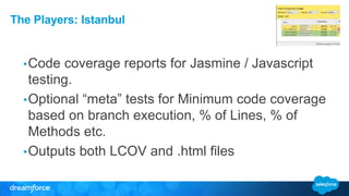 Ci of js and apex using jasmine, phantom js and drone io df14 | PPT