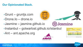 Ci of js and apex using jasmine, phantom js and drone io df14 | PPT