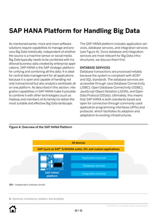 CIO Guide to Using SAP HANA Platform For Big Data | PDF | Databases | Computer Software and ...