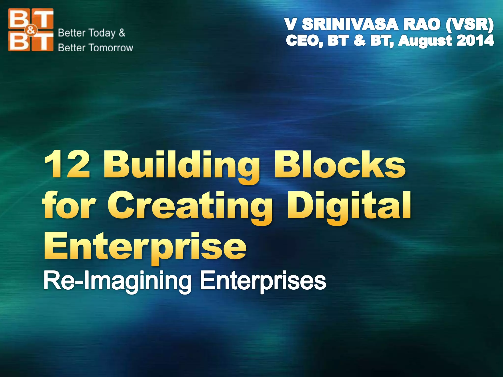 12 Building Blocks to Build a Digital Enterprise | PPT