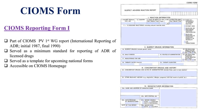 CIOMS (1).pptx | Pharmaceutical Industry | Industries