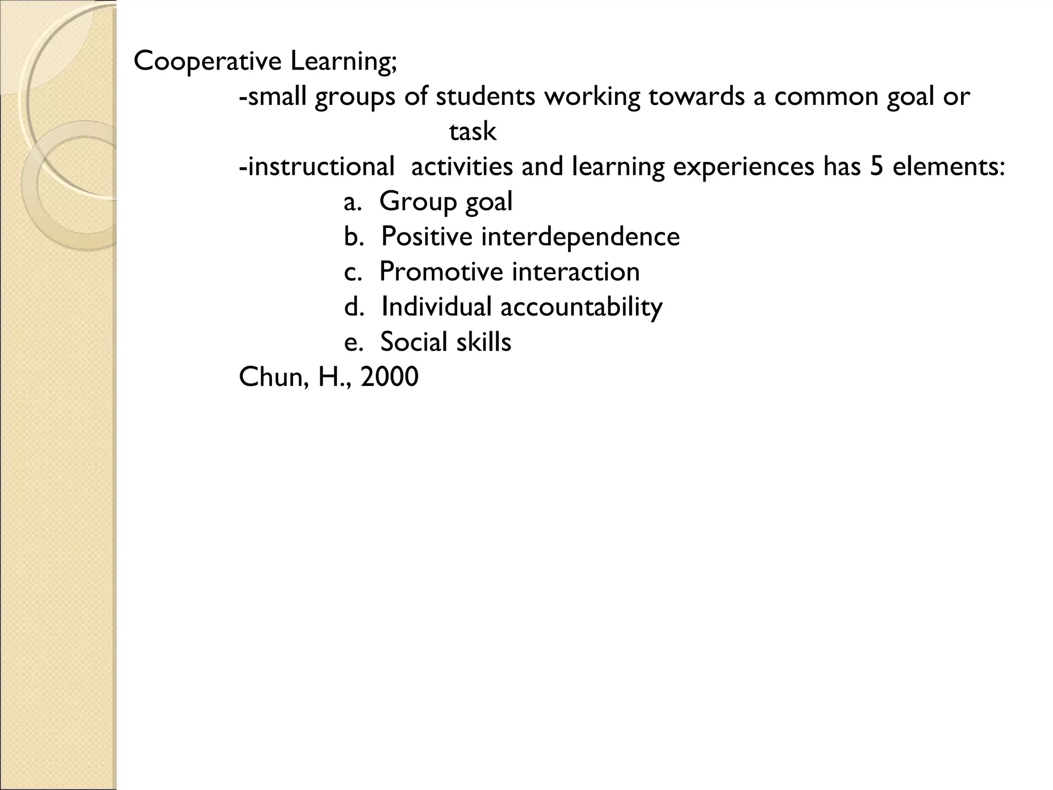 Ciooperative learning and it | PPT