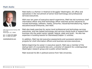 CIO Presentation by Matt Aiello, Heidrick & Struggles, December 2012 | PPTX
