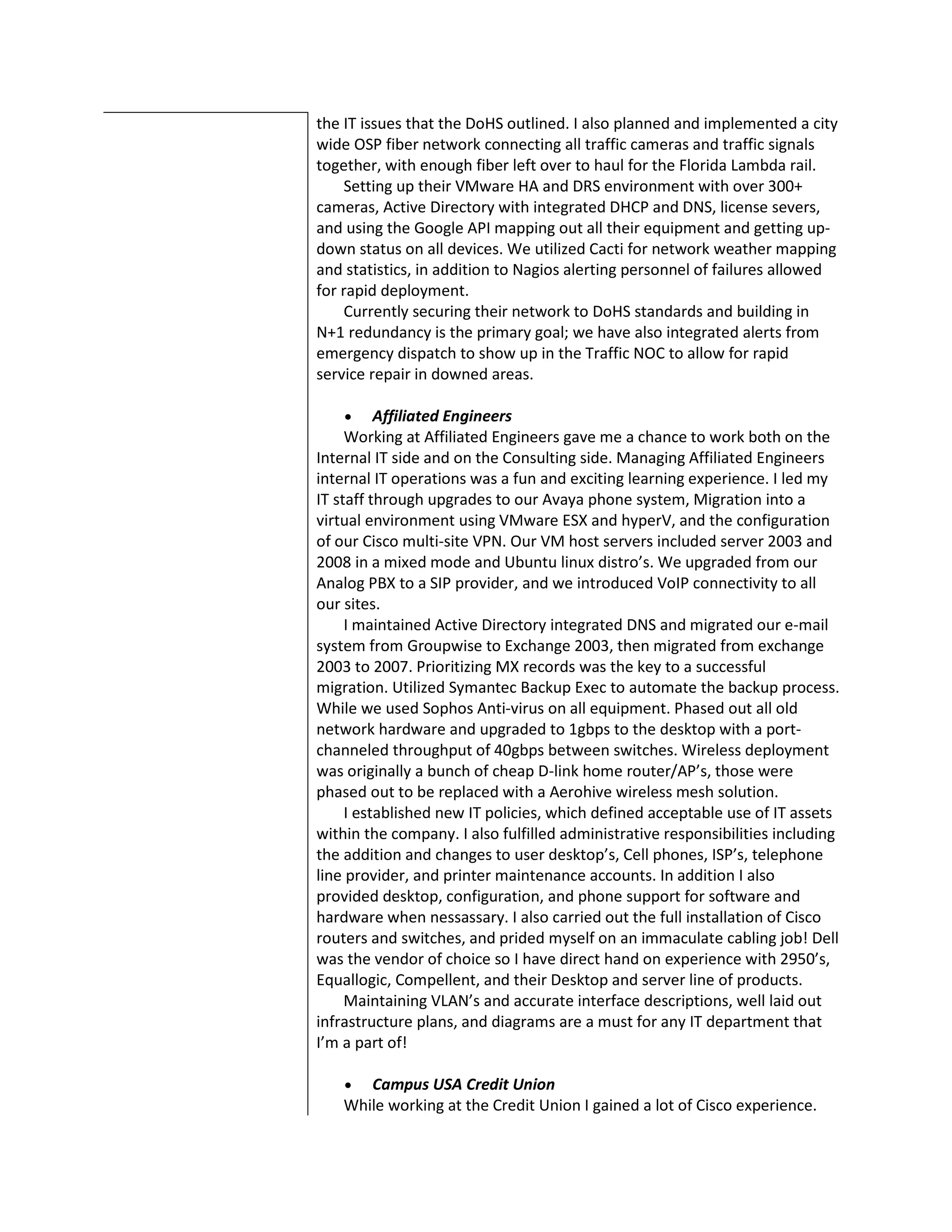 Cio resume | PDF