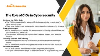 CIOs and Cybersecurity Safeguarding the Digital Frontier | PPT