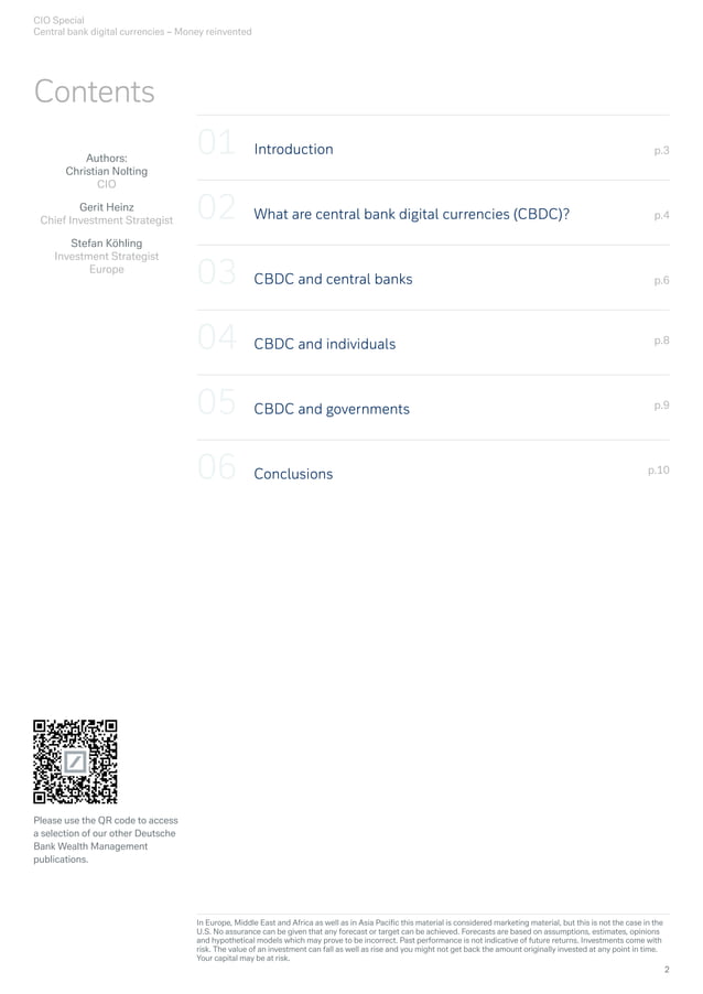 CBDC (Central Bank Digital Currencies) Report | PDF