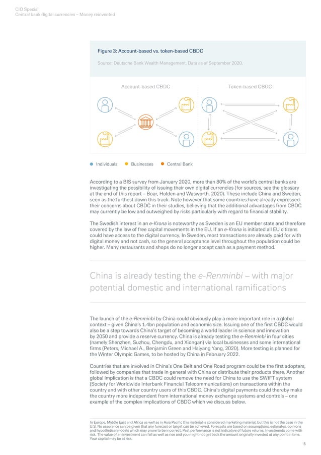 CBDC (Central Bank Digital Currencies) Report | PDF