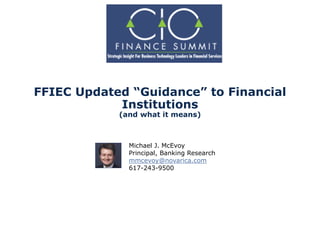 FFIEC Updated “Guidance” to Financial Institutions (and what it means ...