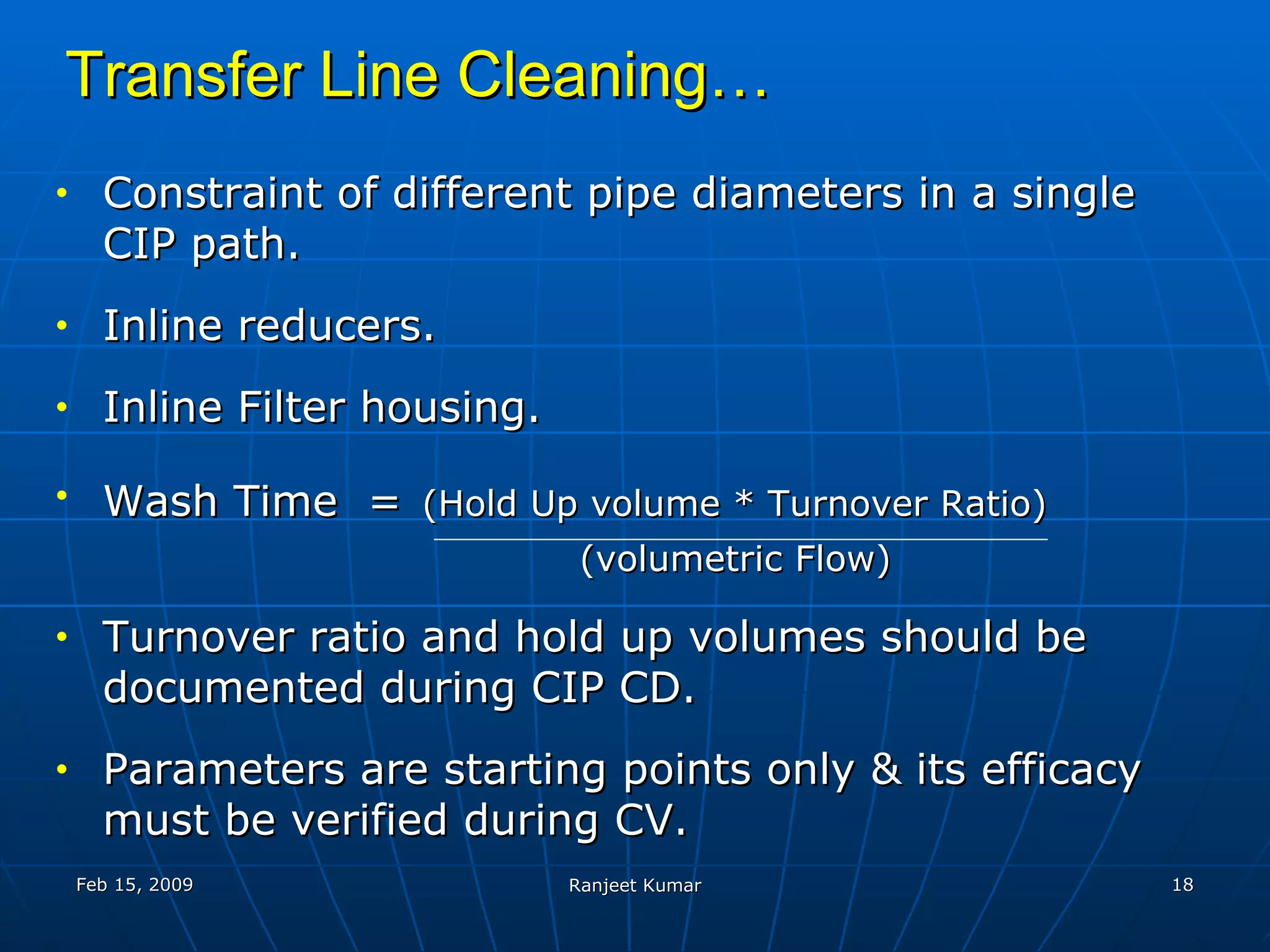 Clean In Place - Cycle Development | PPT