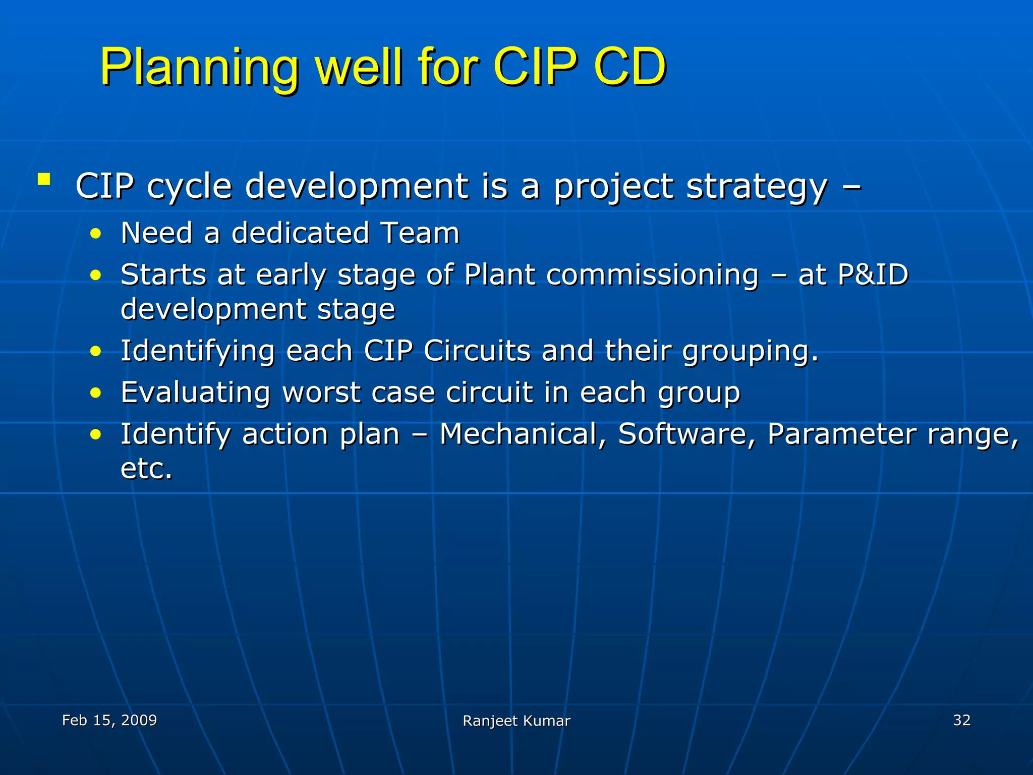 Clean In Place - Cycle Development | PPT