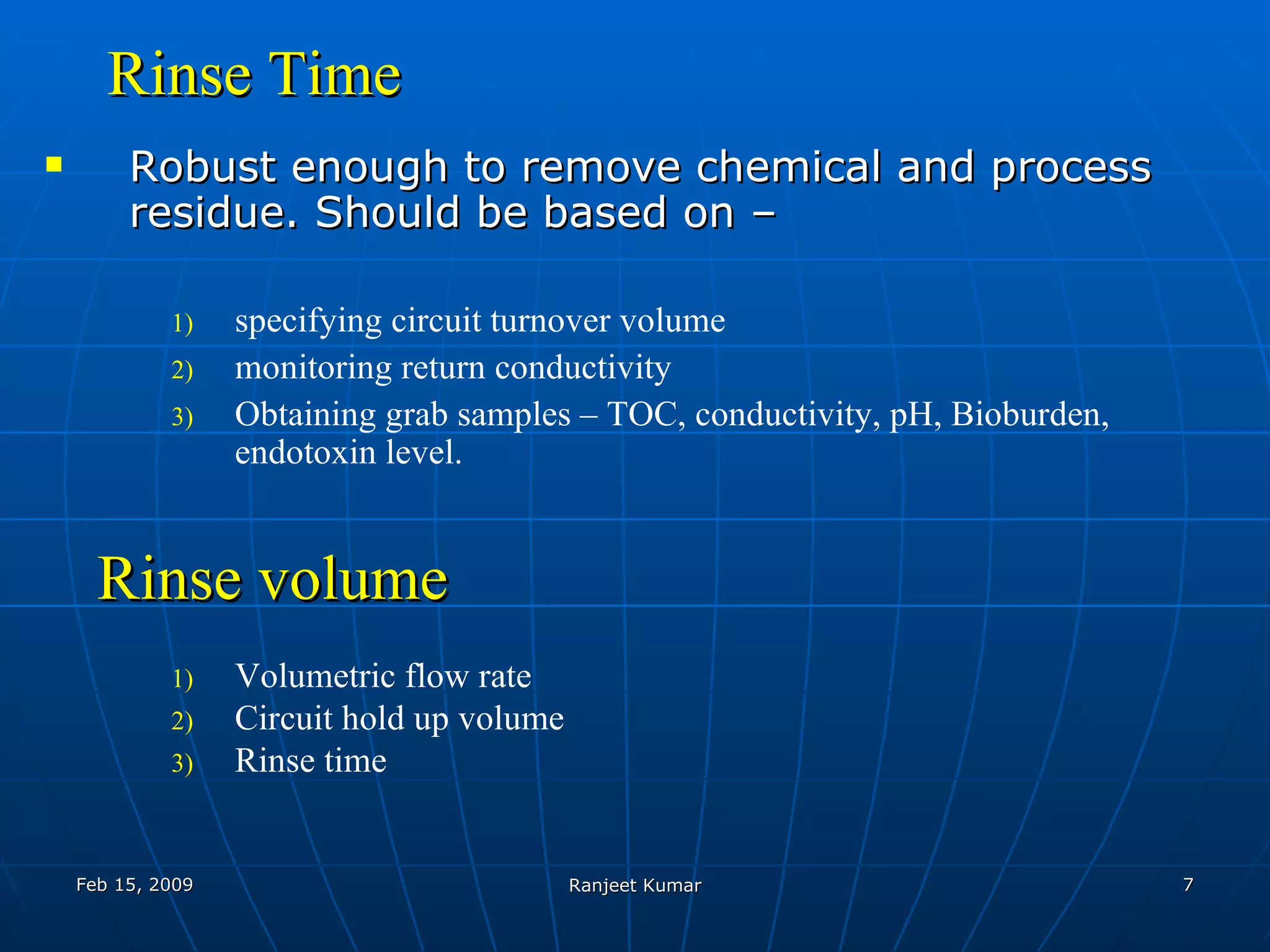 Clean In Place - Cycle Development | PPT