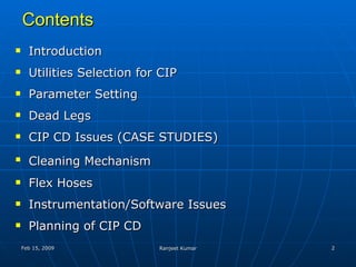 Clean In Place - Cycle Development | PPT