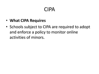 CIPA Children's Internet Protection Act | PPT