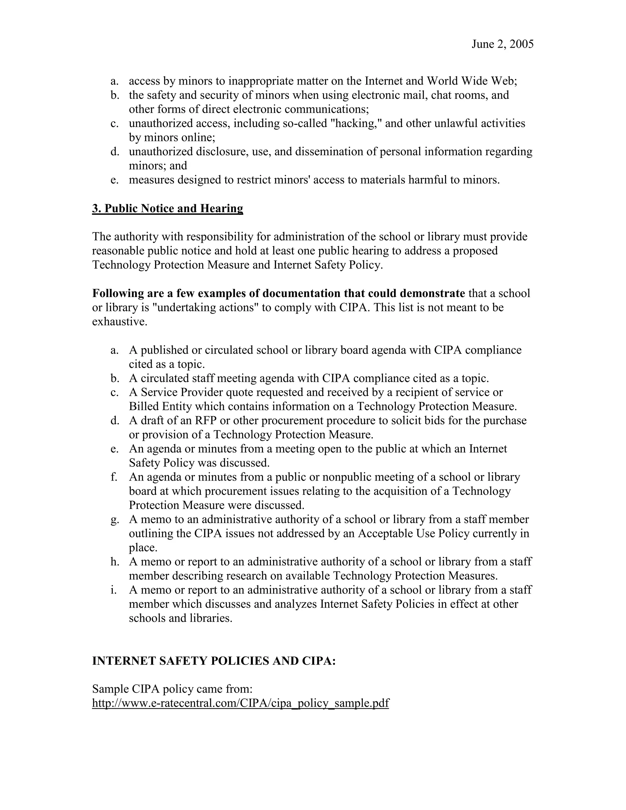 CIPA Compliance Information | PDF