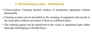 CIP and Manual cleaning | PPTX