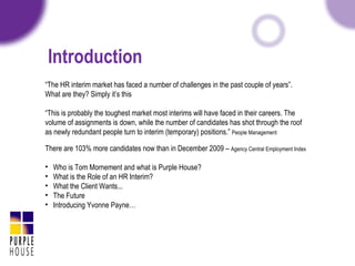Role of the HR Interim | PPT