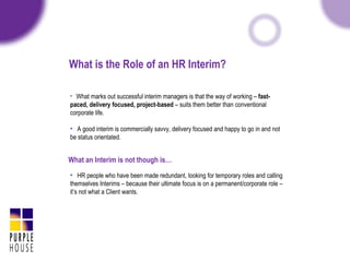 Role of the HR Interim | PPT