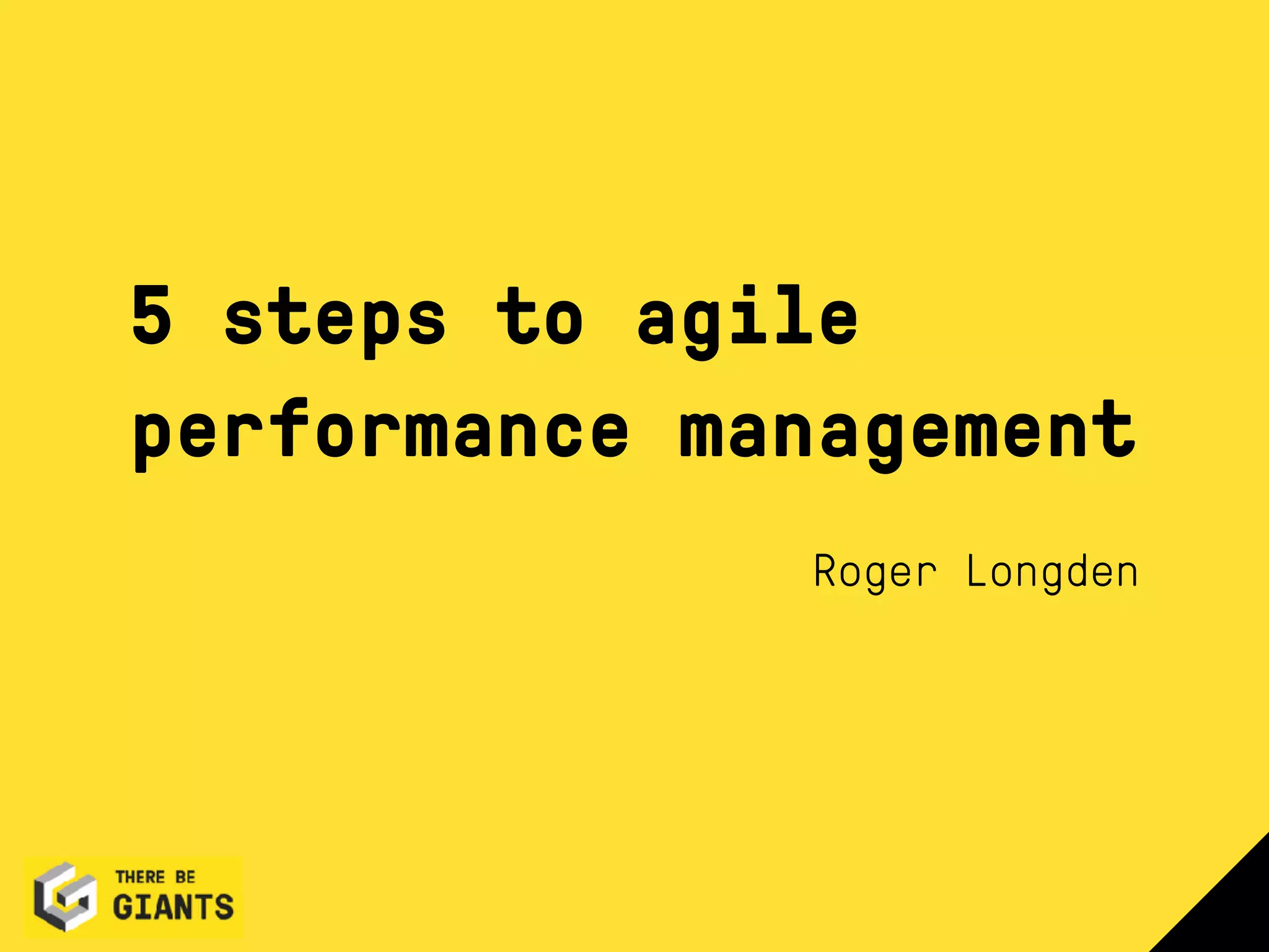 5 Steps towards agile performance management | PDF | Business ...
