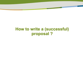 CIP Ecoinnovation – how to write a successful proposal | PPT
