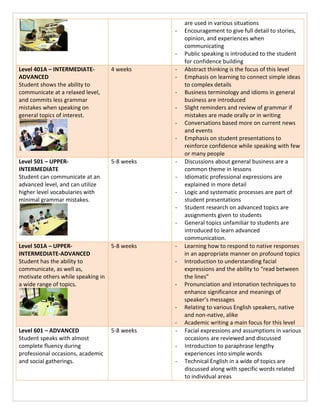 CIP - ESL Course information | PDF