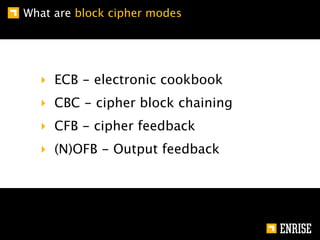 Cipher block modes | KEY