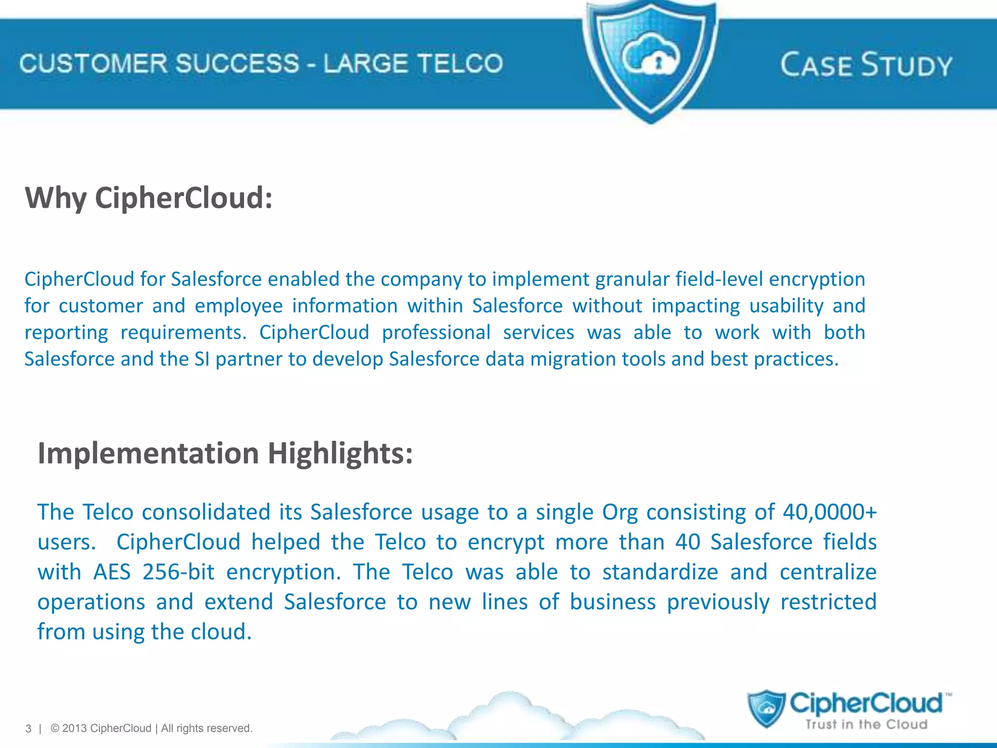 Customer Success Story by CipherCloud | PPTX