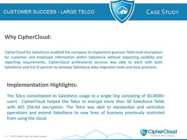 Customer Success Story by CipherCloud | PPTX
