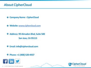Customer Success Story by CipherCloud | PPTX