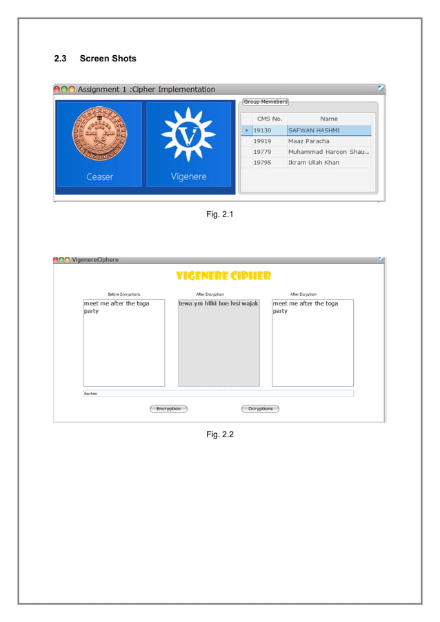 Ceaser And Vigenere Cipher Implementation Pdf