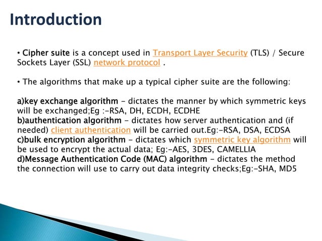 Ciphers | PPTX | Information and Network Security | Computing