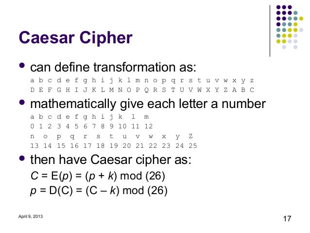Cipher techniques