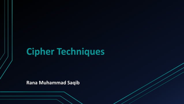 Cipher techniques | PDF