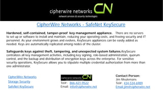 CipherWire Networks - SafeNet KeySecure | PPT | Free Download