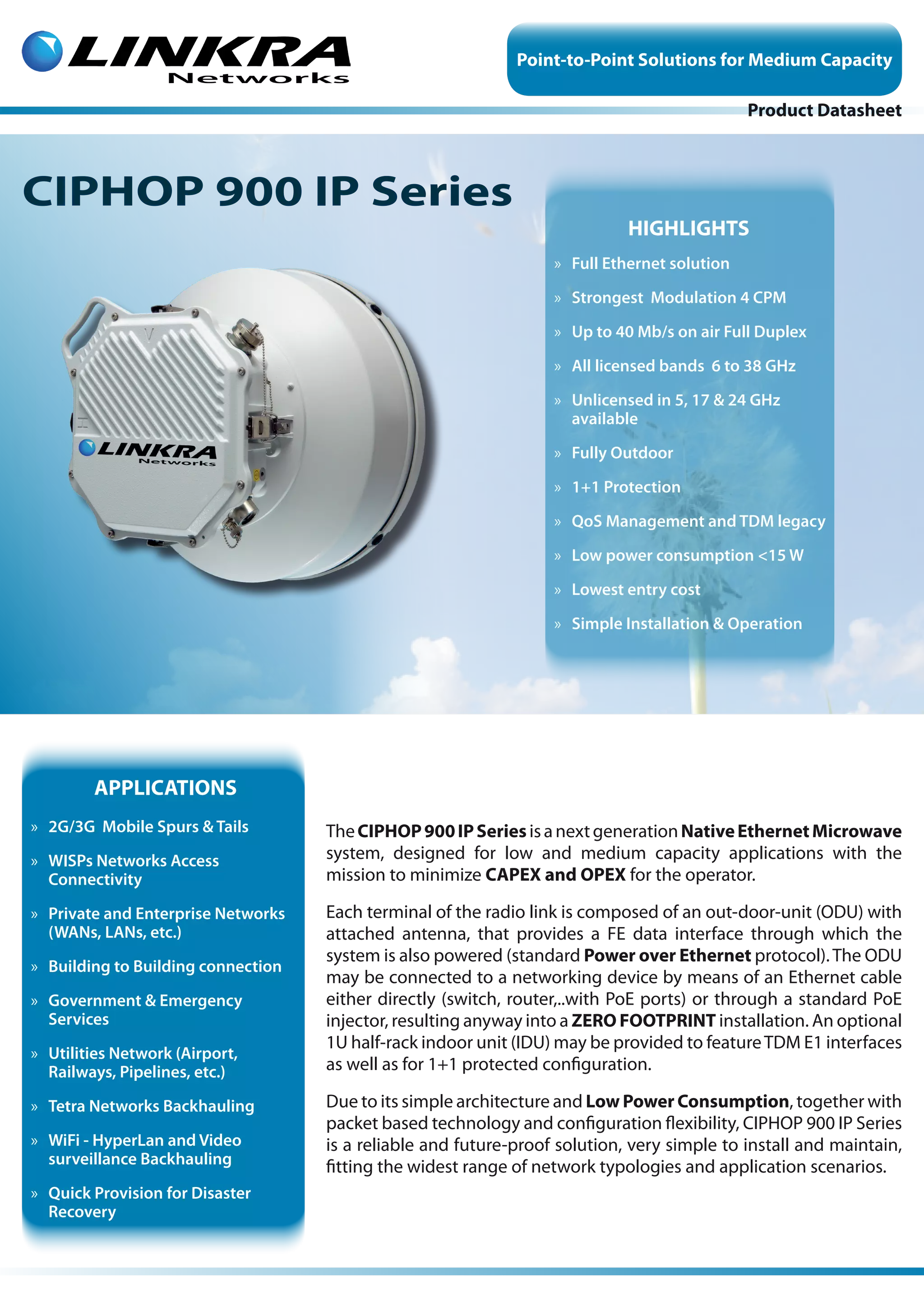 Ciphop product datasheet | PDF